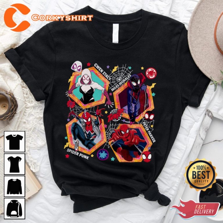 Spider-man Across The Spider-verse Movie 2023 Miles Morales T-shirt ...
