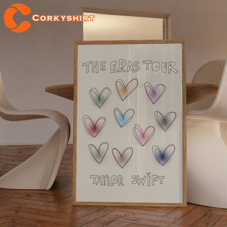Swift Eras Tour Color Palette Poster - Corkyshirt
