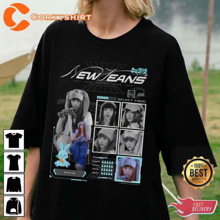 New Jeans Bunny Kpop Tokki Logo Designed Music Concert Shirt - Corkyshirt