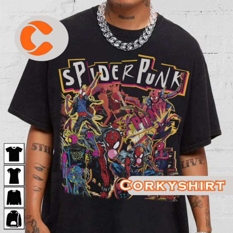 Spider Punk Spider-Man Across the Spider-Verse 2023 Vintage Inspired Shirt