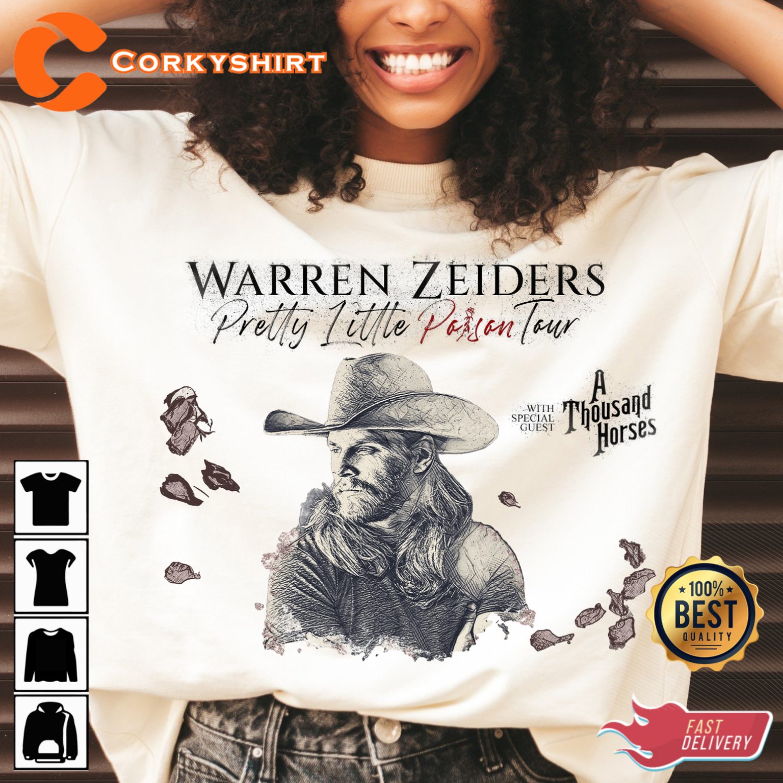 Warren Zeiders Pretty Little Poison Tour 2023 Ride The Lightning Double ...
