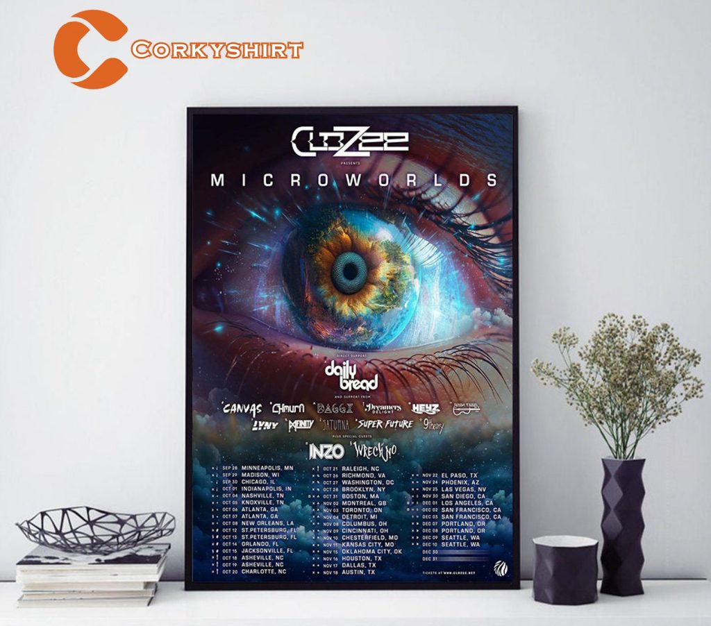 CloZee Music Tour 2023 Microworlds North American Concert Poster