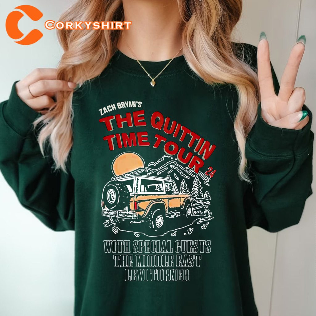 Zach Bryan Shirt 2024 The Quittin Time Tour