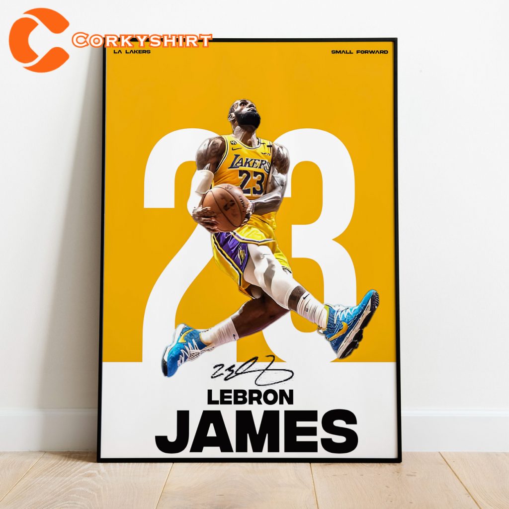 Basketball Poster King James Lakers