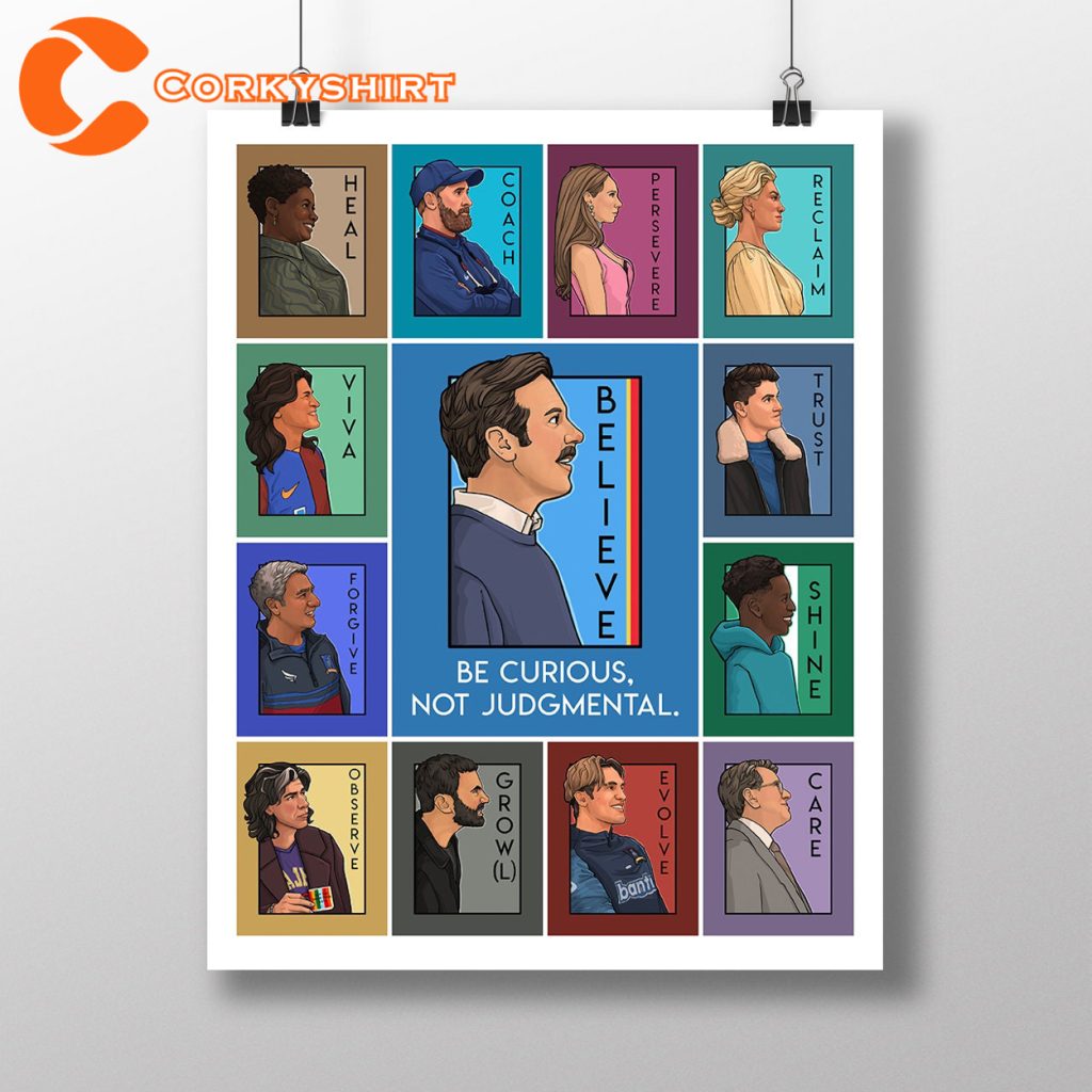 Be Curious Not Judgemental Ted Lasso Poster