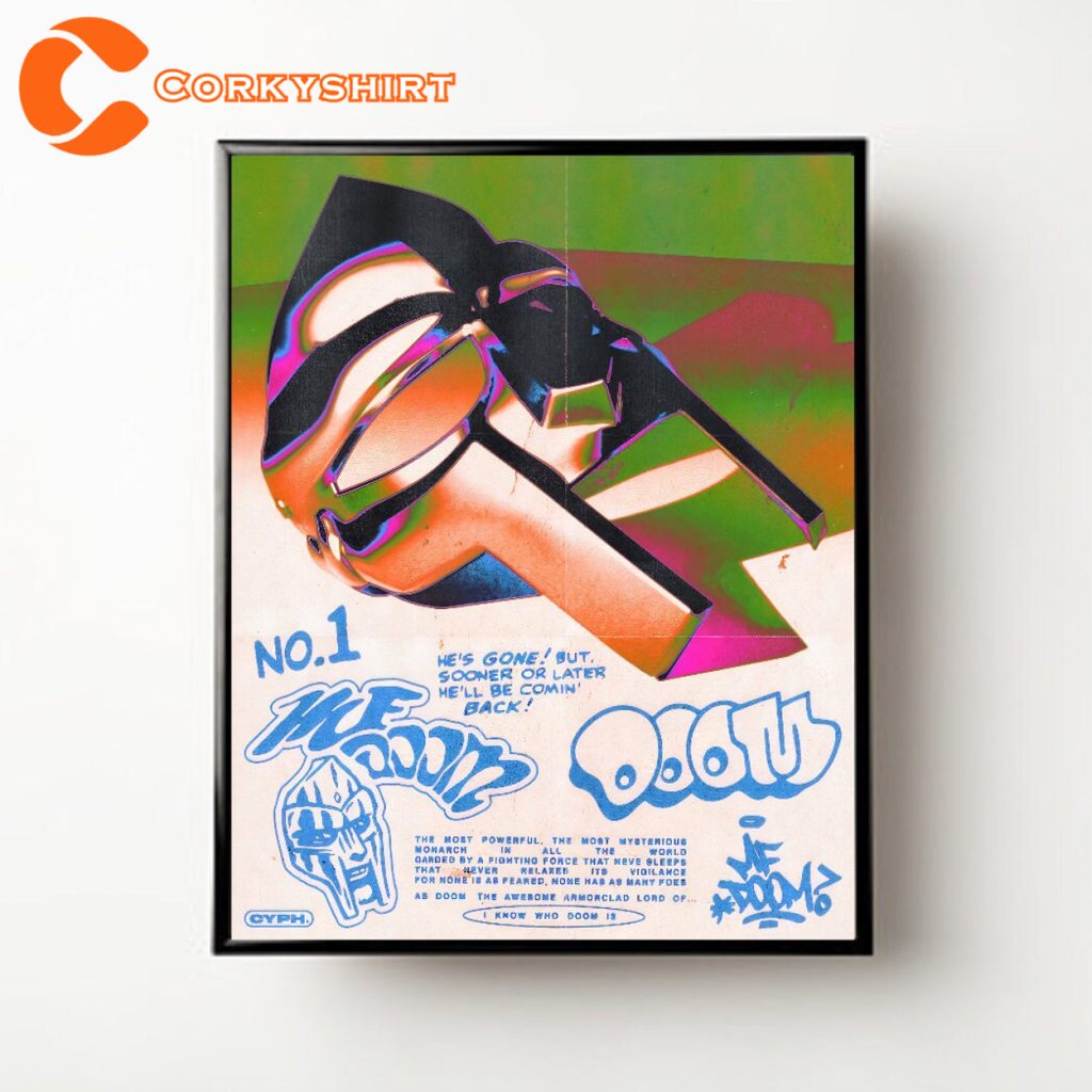 MF Doom Rapper Mm Food Album Tracklist Poster Wall Art - Corkyshirt