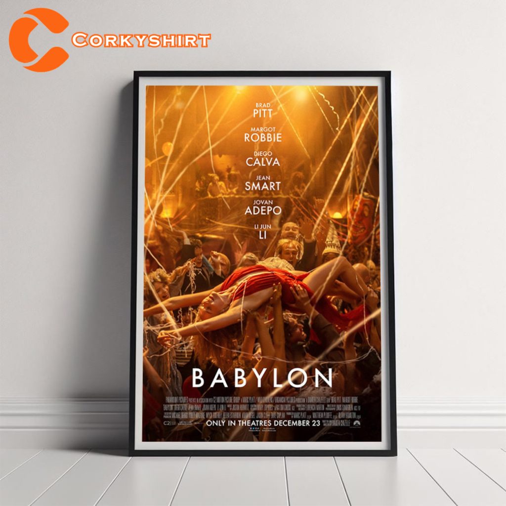 Brad Pitt Margot Robbie Babylon Poster Brad Pitt Margot Robbie Babylon Poster