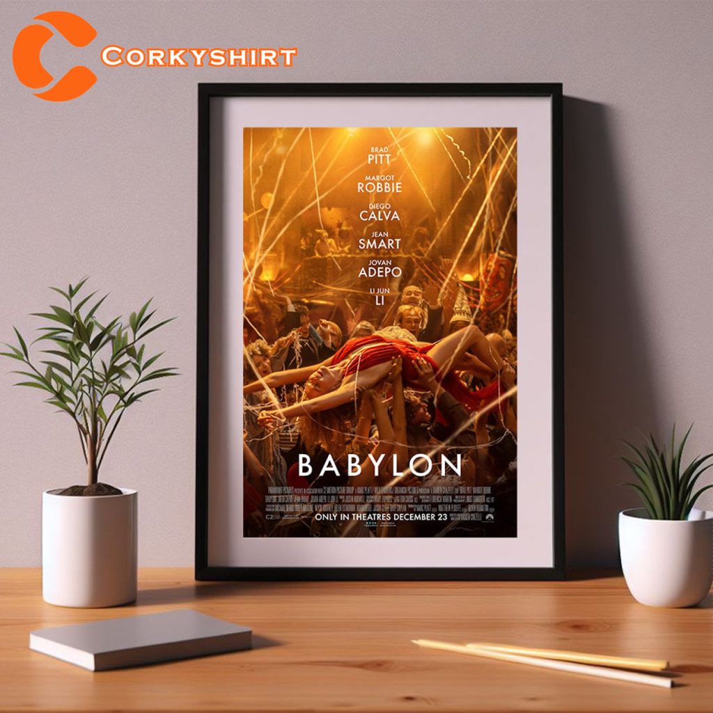 Brad Pitt Margot Robbie Babylon Poster Brad Pitt Margot Robbie Babylon Poster